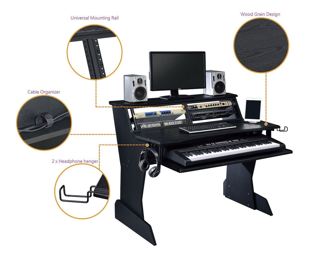 Musiea BE200 Series Music Recording Studio Desk Workstation w/2 x 4U R