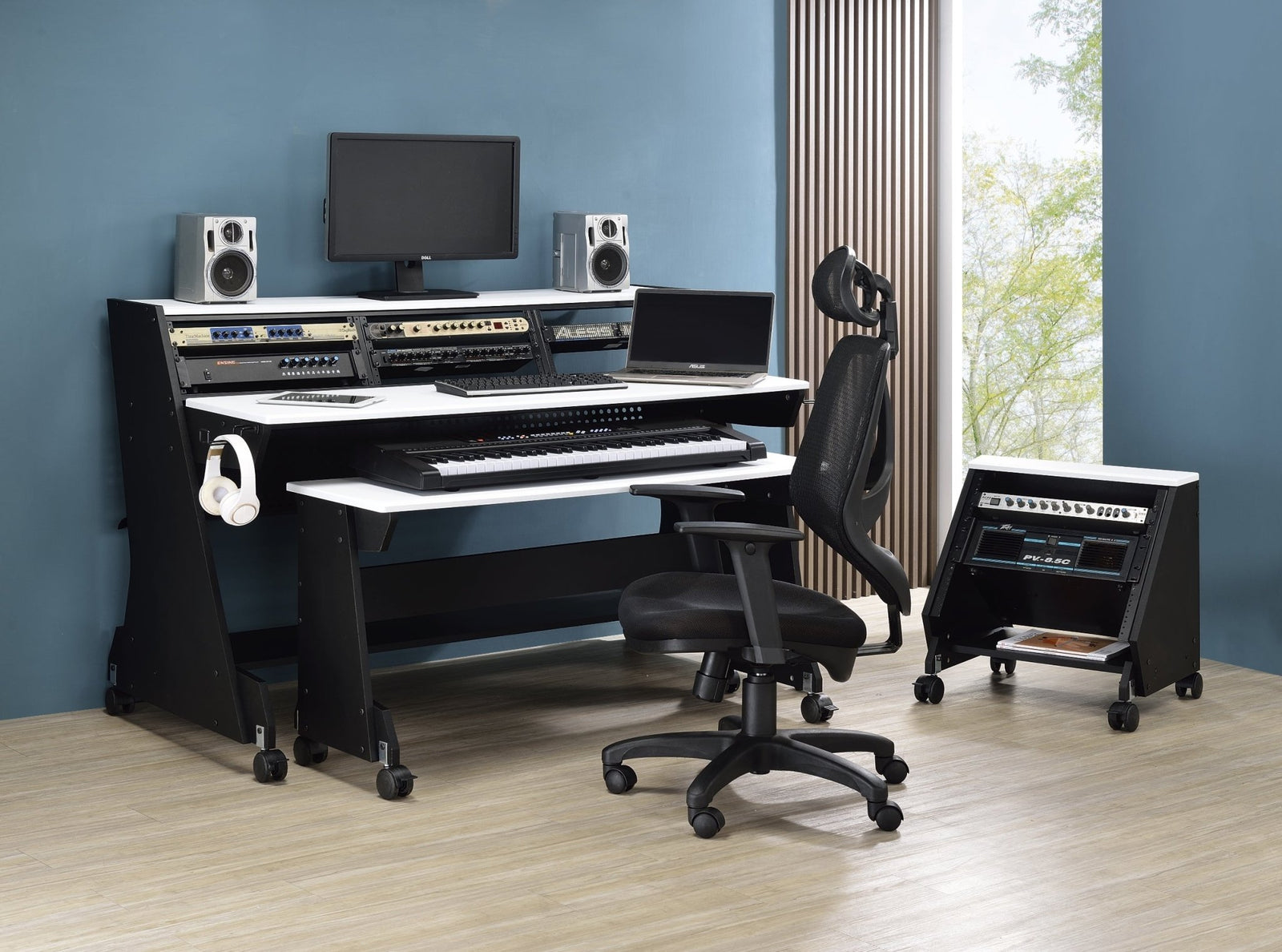 Musiea EX88 Series 88 Keys Pro Music Studio Desk Workstation with Rack